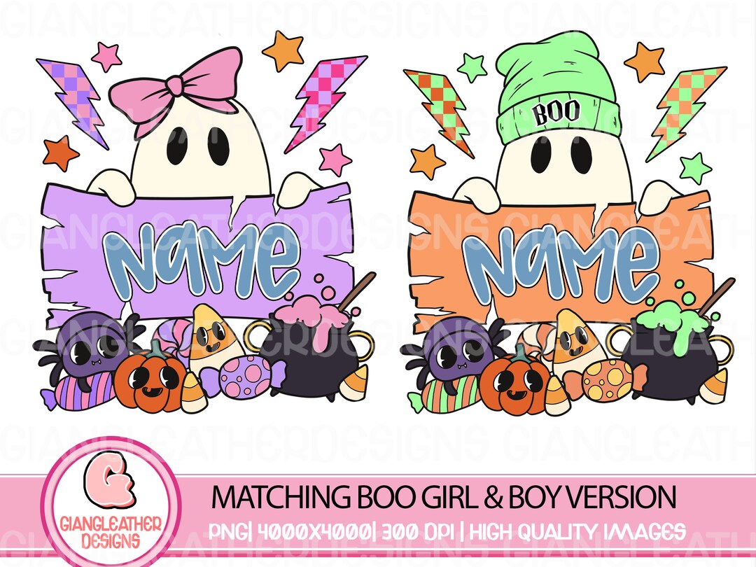 Personalized Boo Halloween Png,custom Halloween Png,halloween Png ...