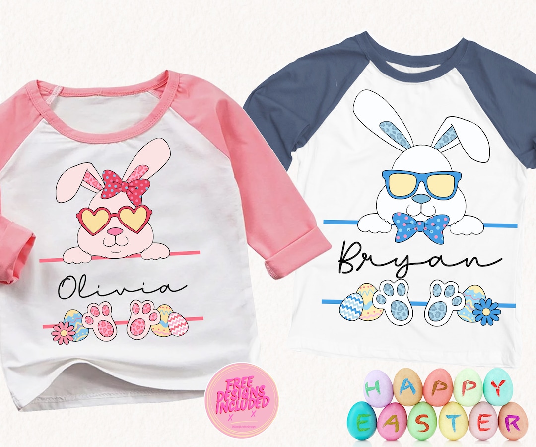 Easter Bunny Name Frame Png Bundle,easter PNG Bundle, Easter Bunny Png ...