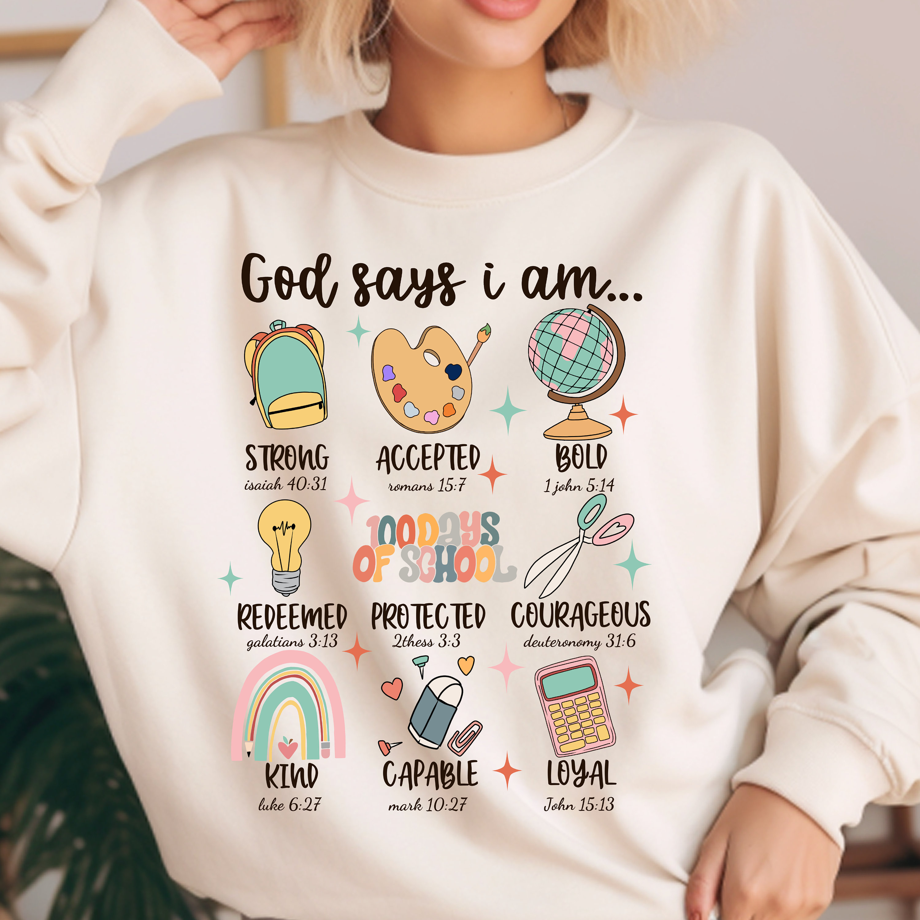 God Says I Am 100 Days of School Png,100 Days of School Png,christian ...