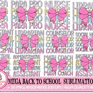 Retro Coquette Back to School Png Bundle,retro Wavy Back to School Png ...