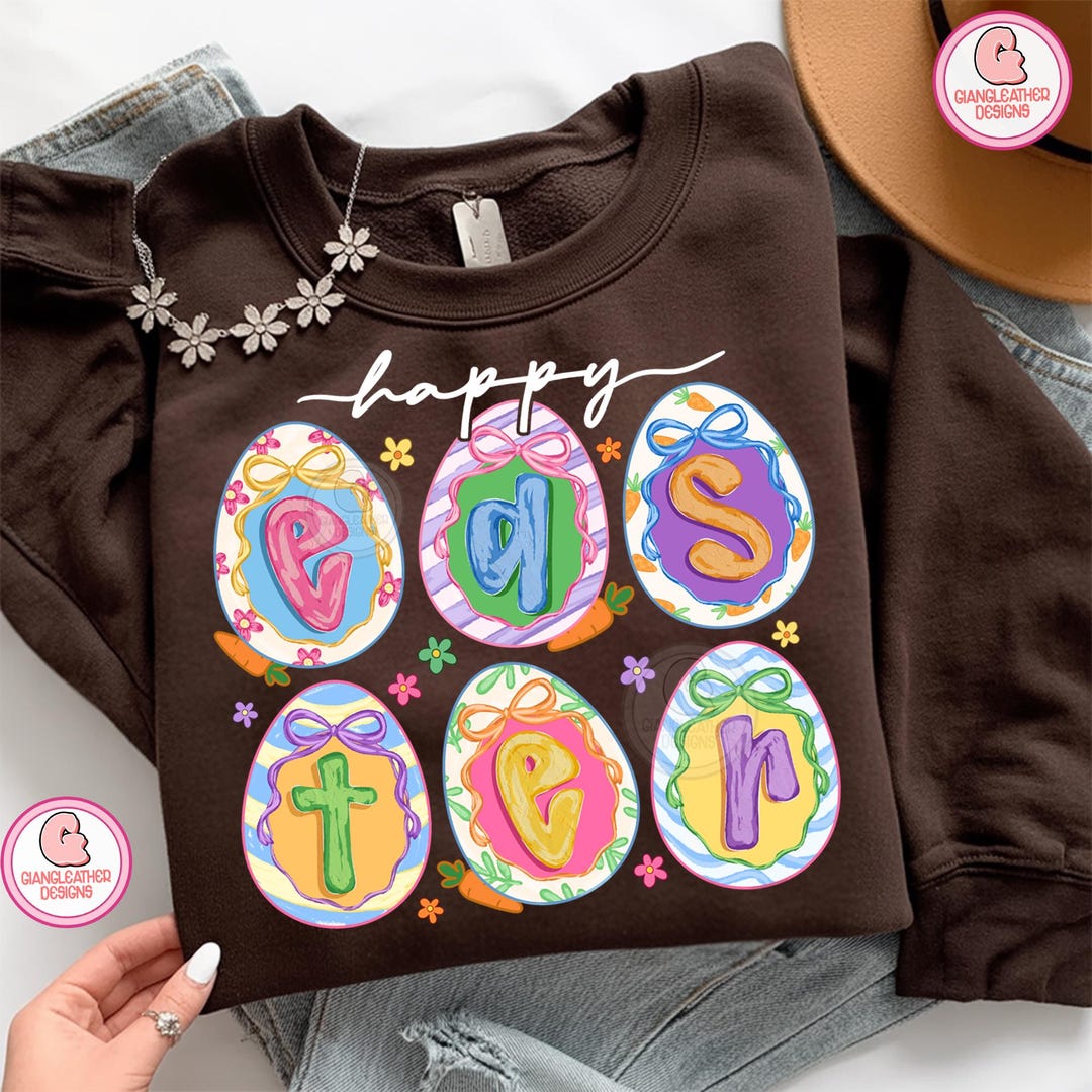 Happy Easter Png, Brushstroke Easter Png, Easter Png, Preppy Easter Png ...