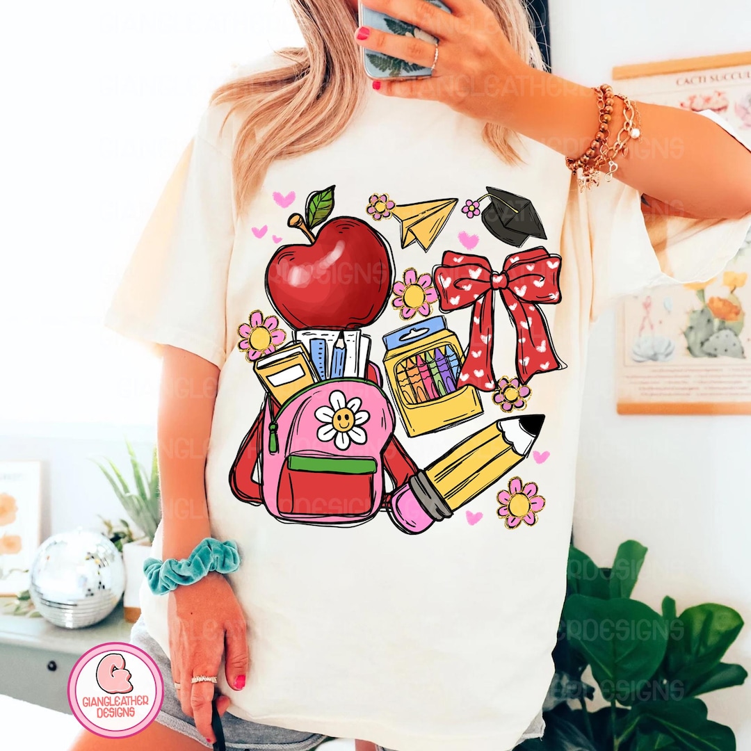 Back to School Doodles Png, Teacher Png, Teacher Coquette Png,pencil ...