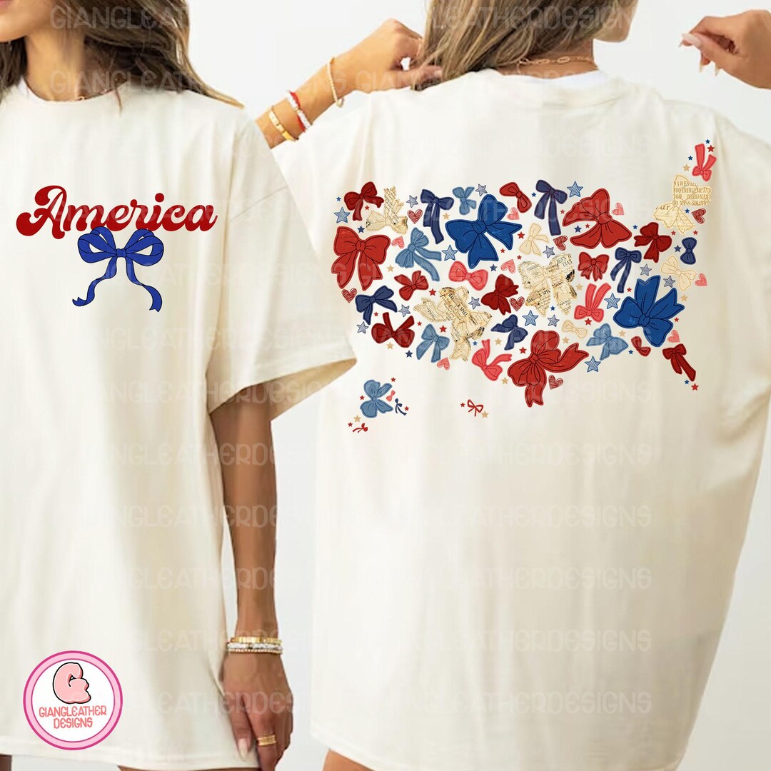 America Map Coquette Png, 4th of July Png, Brushstroke Png, Retro ...