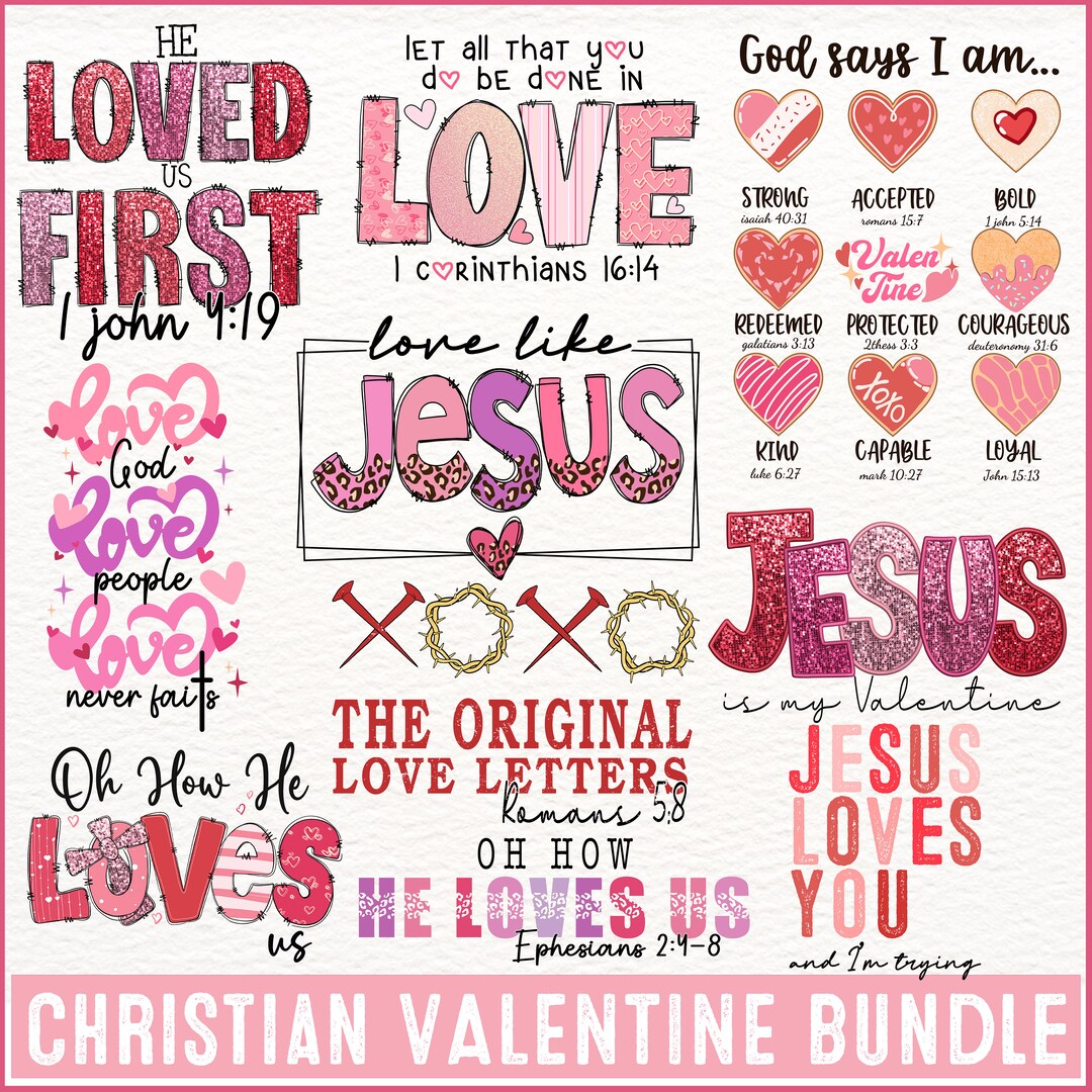 Christian Valentine Png Bundle,jesus Valentine Bundle Png,jesus is My ...