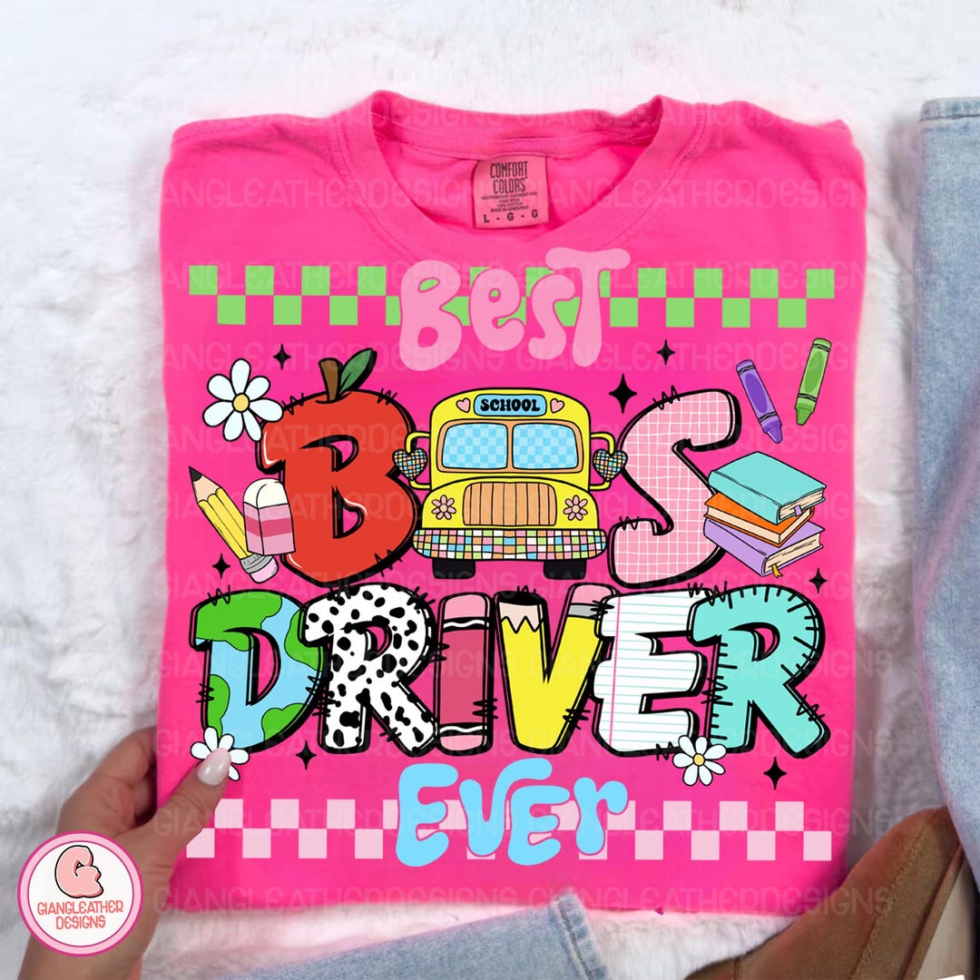 Best Bus Driver Ever Png, Preppy Back to School Png, Teacher PNG ...