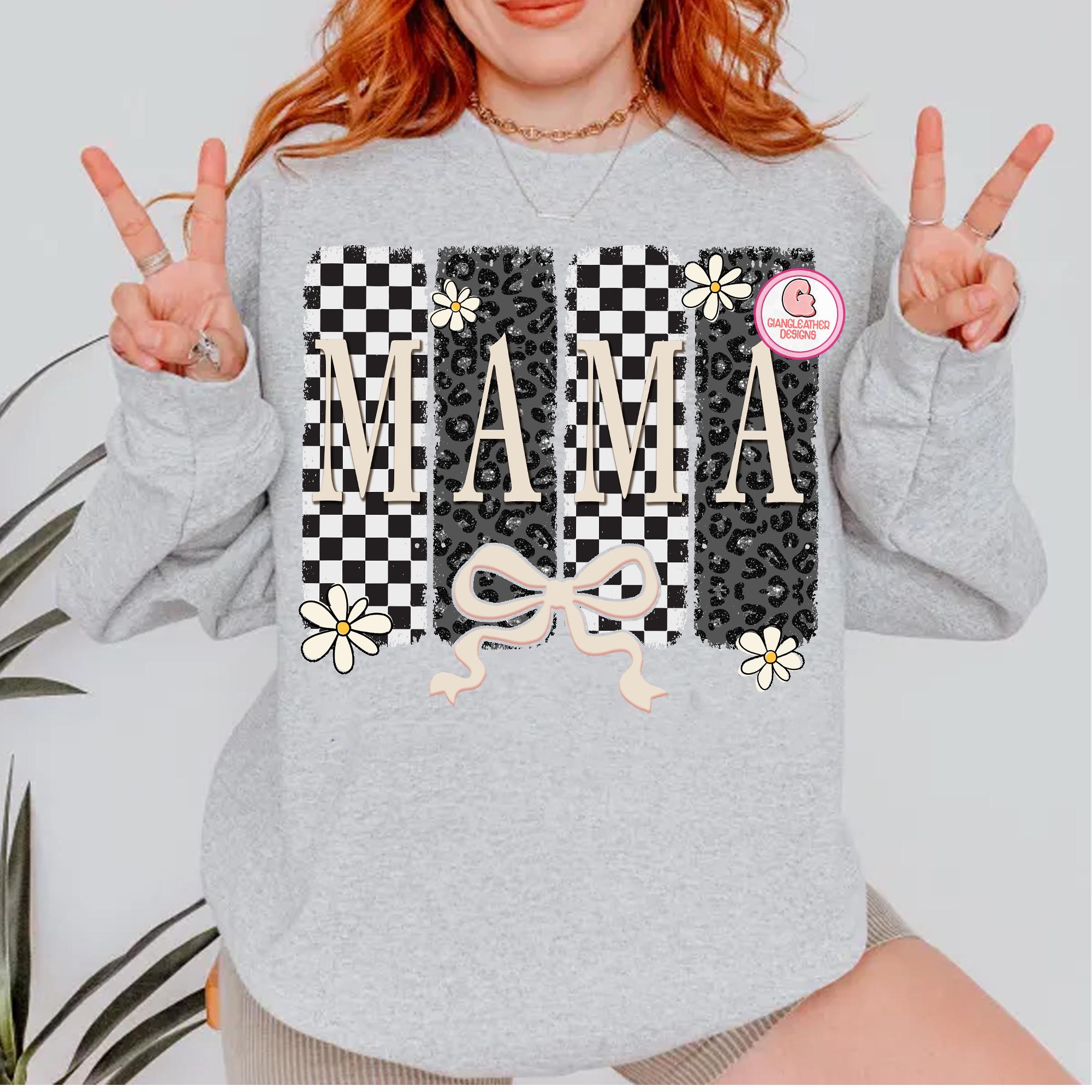 Retro Checkered Mama Png, Mama Png, Mama Coquette Png, Mothers Day Png ...