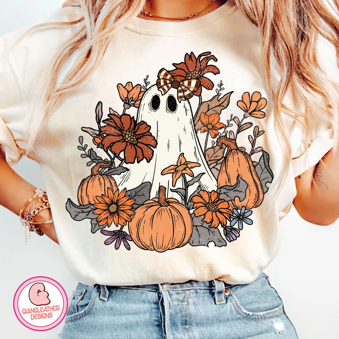 Floral Ghost Png,floral Boo Png,halloween Floral Png,halloween Png ...
