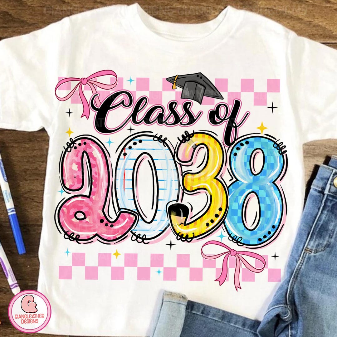 Class of 2038 Png, First Day of School, 2038 Png, Grow With Me Gift ...
