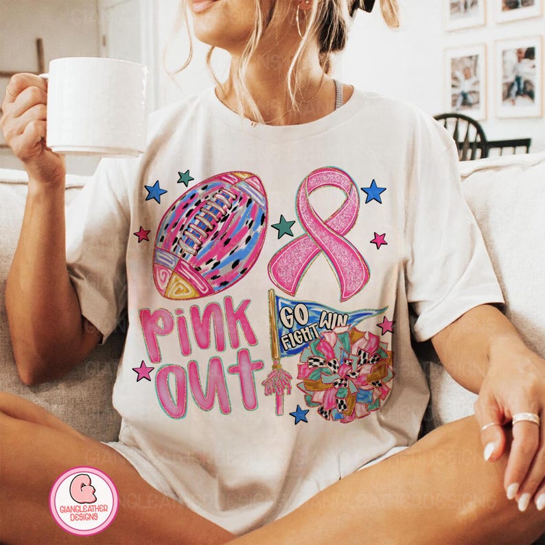 Pink Out Png,tackle Cancer Png, Touchdown Png, Football Png,breast ...