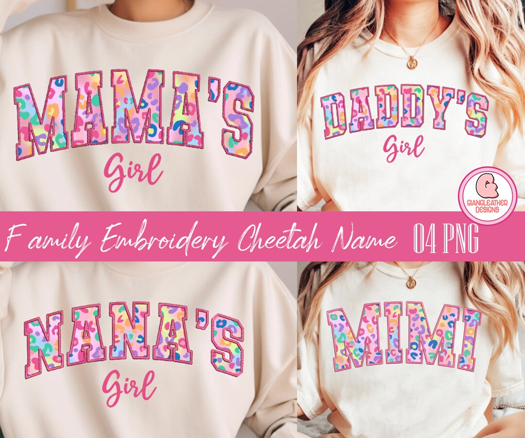 Mama's Girl Embroidered Png,daddy's Girl Png,nana's Girl Png,mama ...