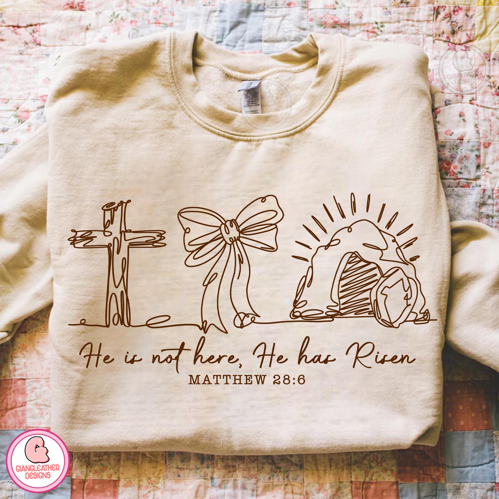 He is Not Here He Has Risen Png, Matthew 28:6, Risen Png, Vintage ...