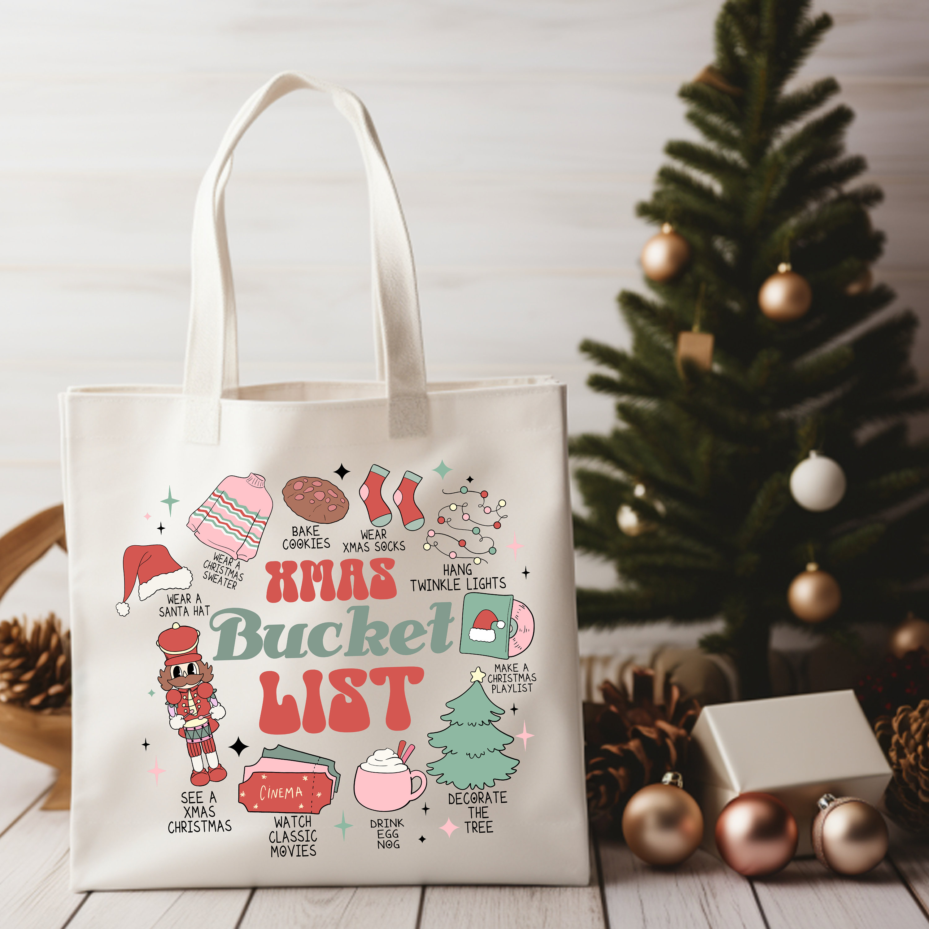 Retro Christmas Png,christmas Bucket List Png,christmas Doodle Png ...