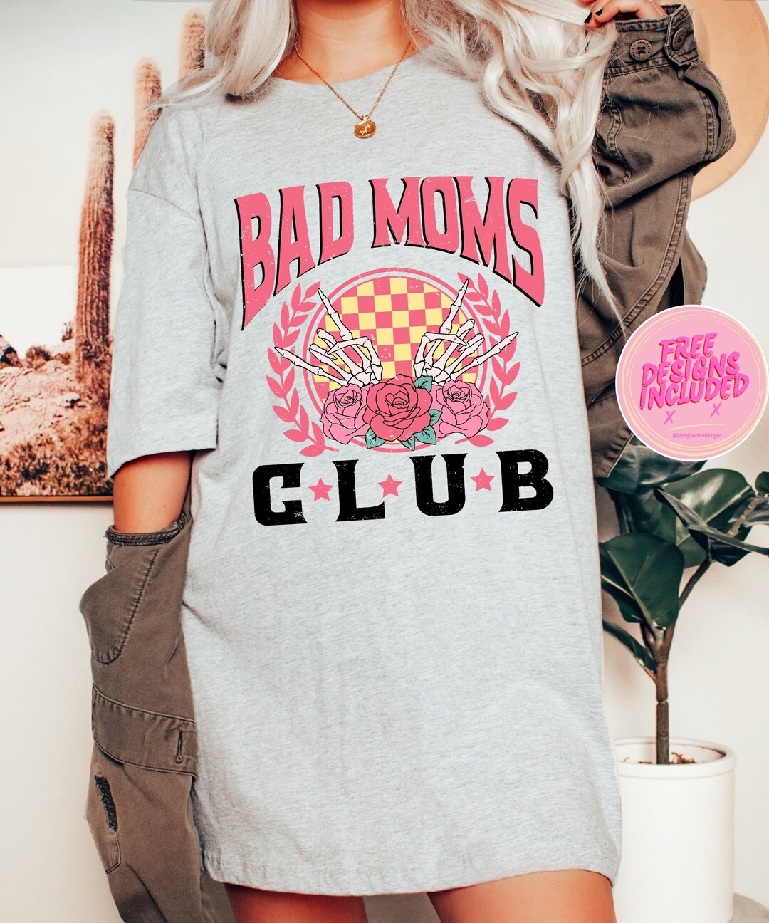 Bad Mom Club Png,proud Member of the Bad Moms Club Png,rocking Skeleton ...