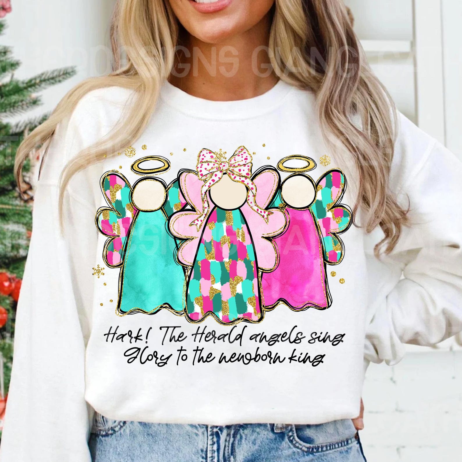 Angels Christmas Png, the Herald Angels Sing Png, Oh Come Let Us Adore ...