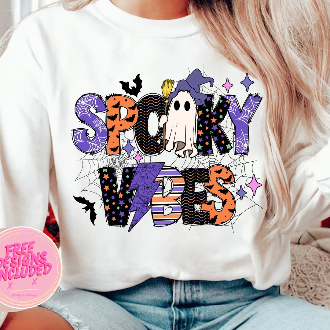 Spooky Vibes Png,glitter Halloween Png,halloween Png,halloween ...