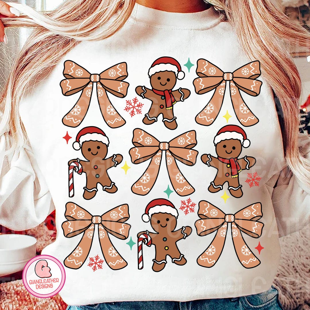 Retro Gingerbread Png, Gingerbread Coquette Png, Merry Christmas Png ...