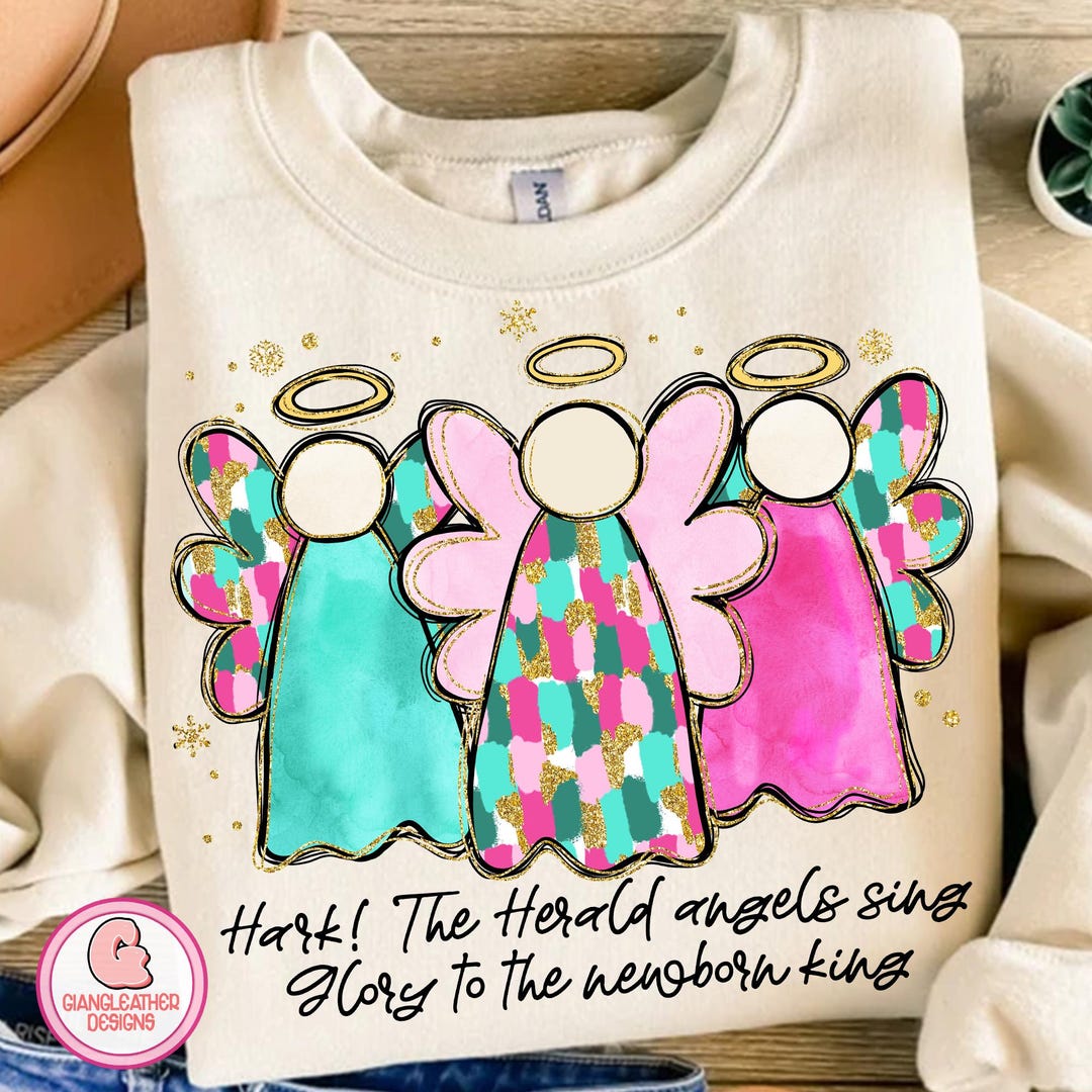 Angels Christmas Png, the Herald Angels Sing Png, Oh Come Let Us Adore ...