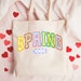 Spring Season Embroidered Png,spring Varsity Png,faux Sequin Spring Png ...