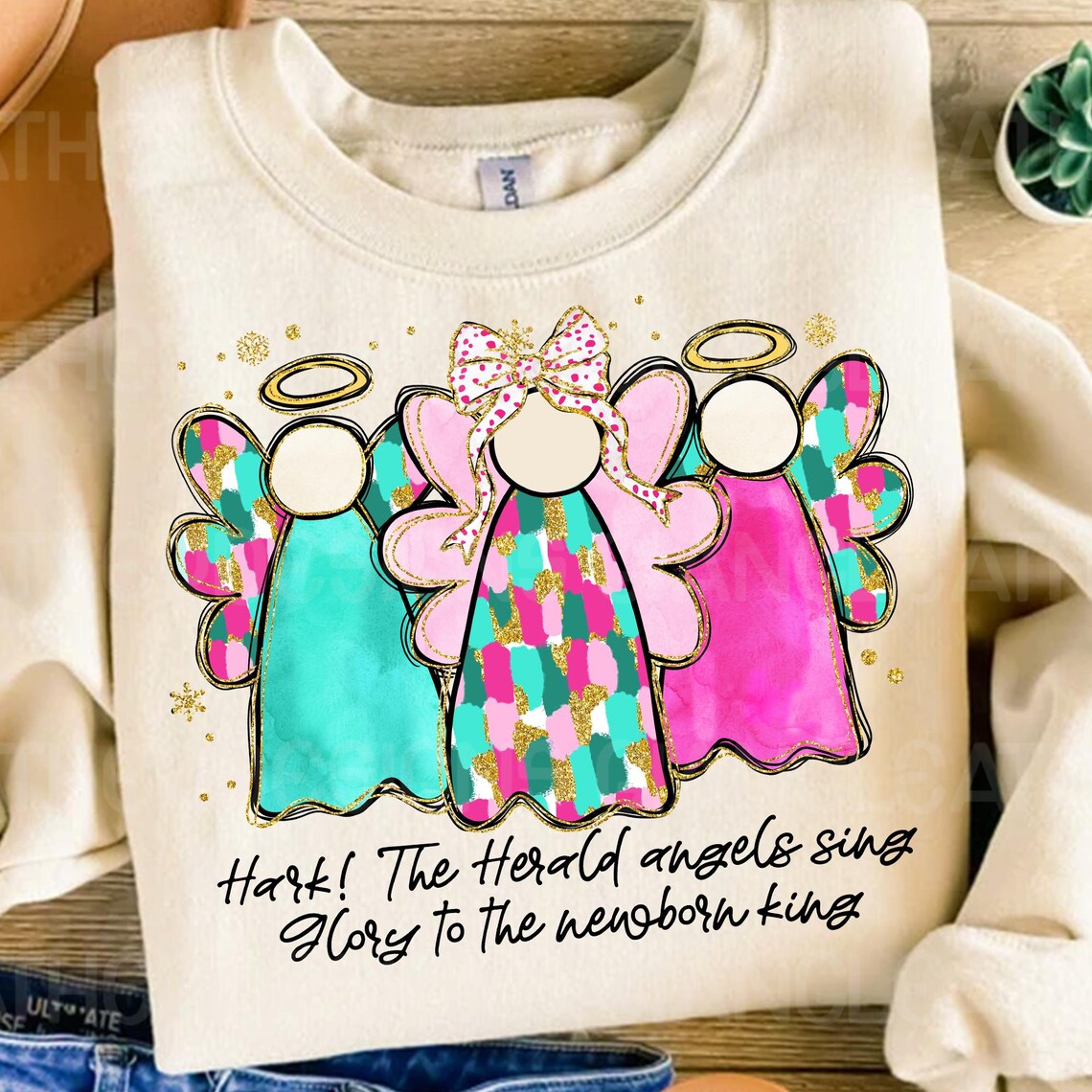 Angels Christmas Png, the Herald Angels Sing Png, Oh Come Let Us Adore ...