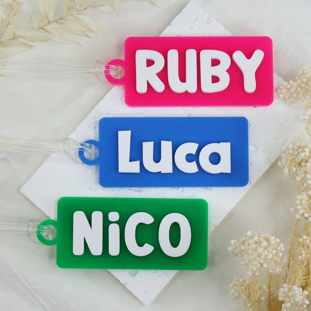 School Bag Tag | Daycare Bag Tag | Bag Tags | Personalised Bag Tags ...