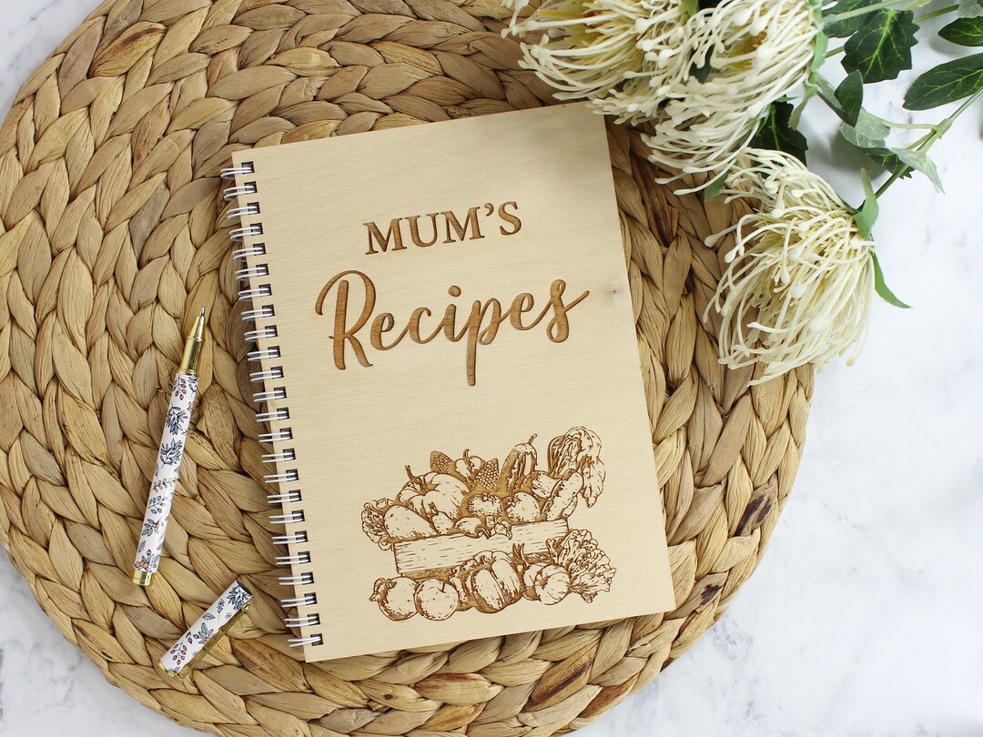 Mum Notebook | Wooden Notebook | Personalised Notebook | Spiral ...