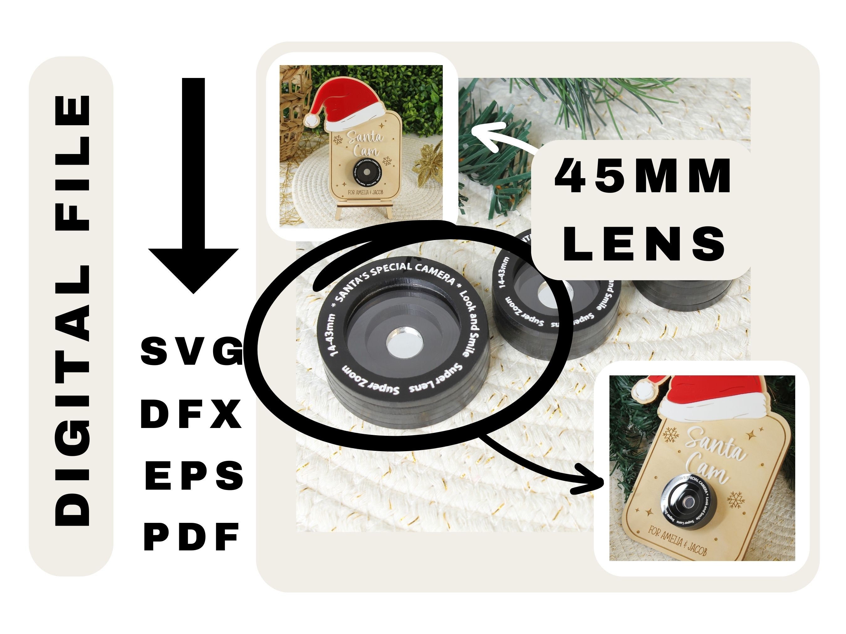 Santa Cam Lens | Santa Cam Lens SVG | Santa Cam SVG | Christmas SVG ...