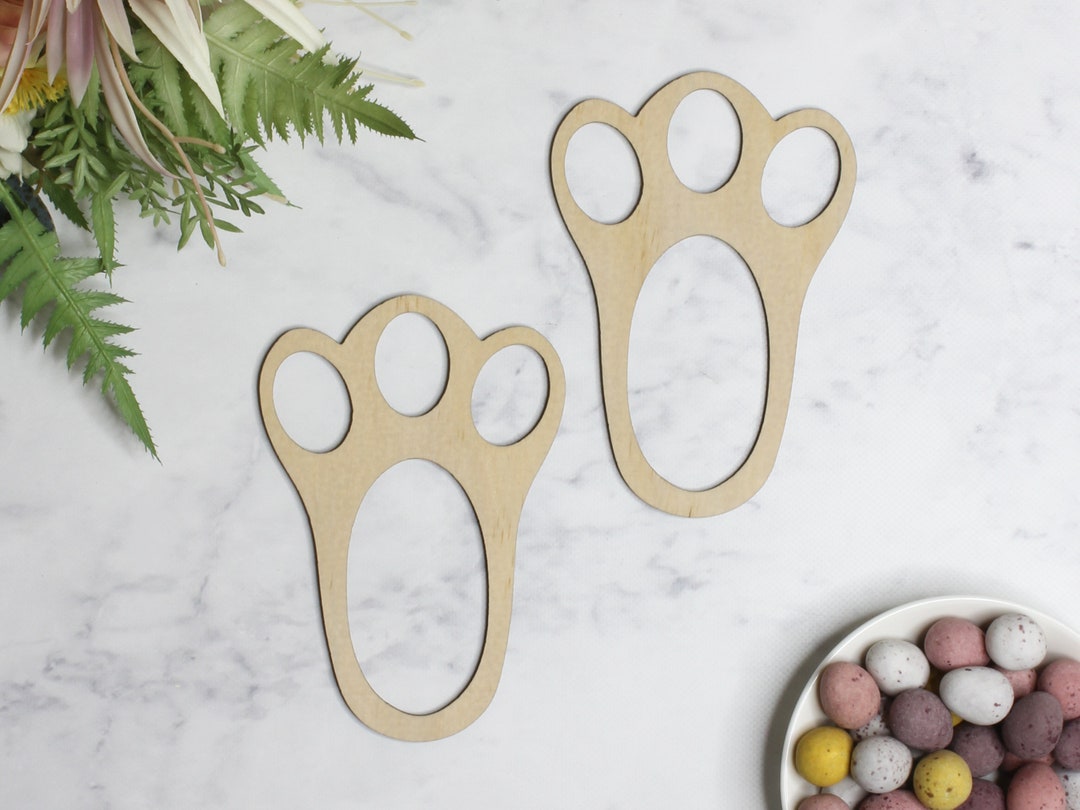 Easter Bunny Footprint Stencil Easter Bunny Foot Prints Easter Bunny ...