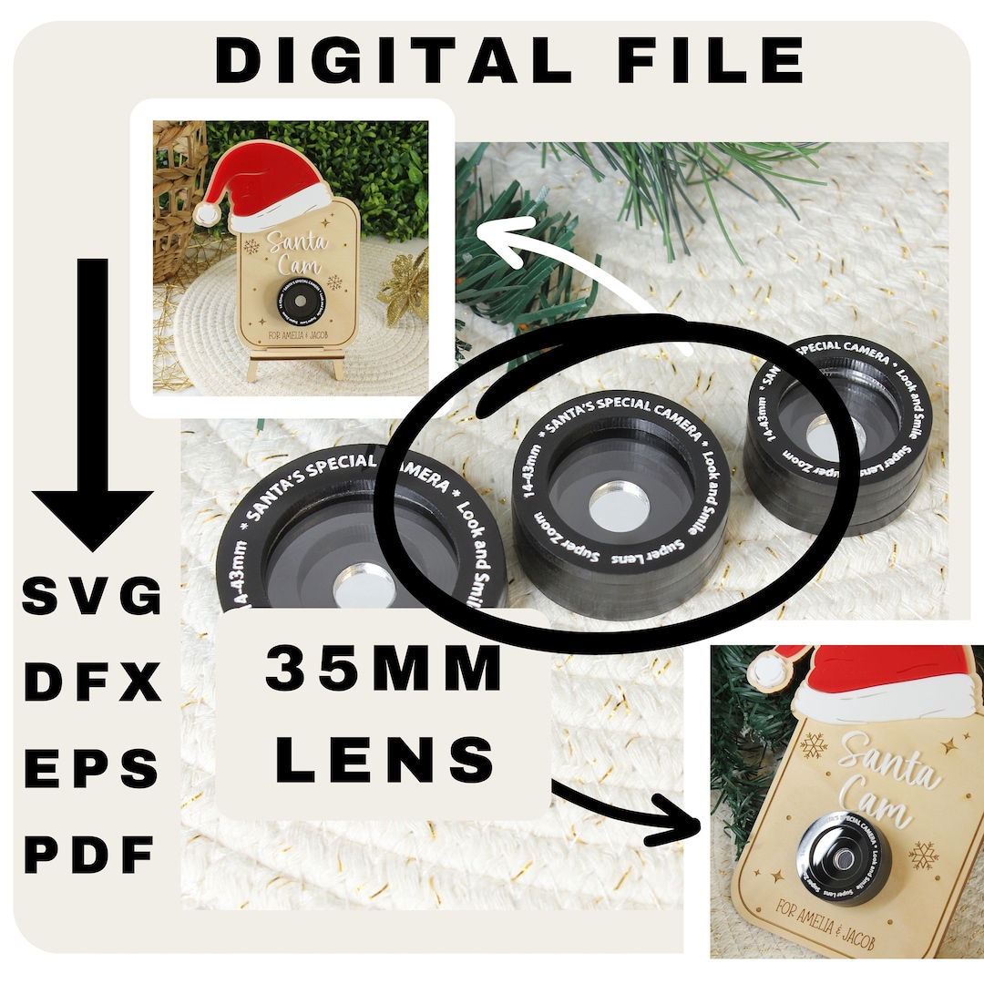 Santa Cam Lens SVG | Camera Lens Svg | Santa Cam SVG | Christmas SVG ...