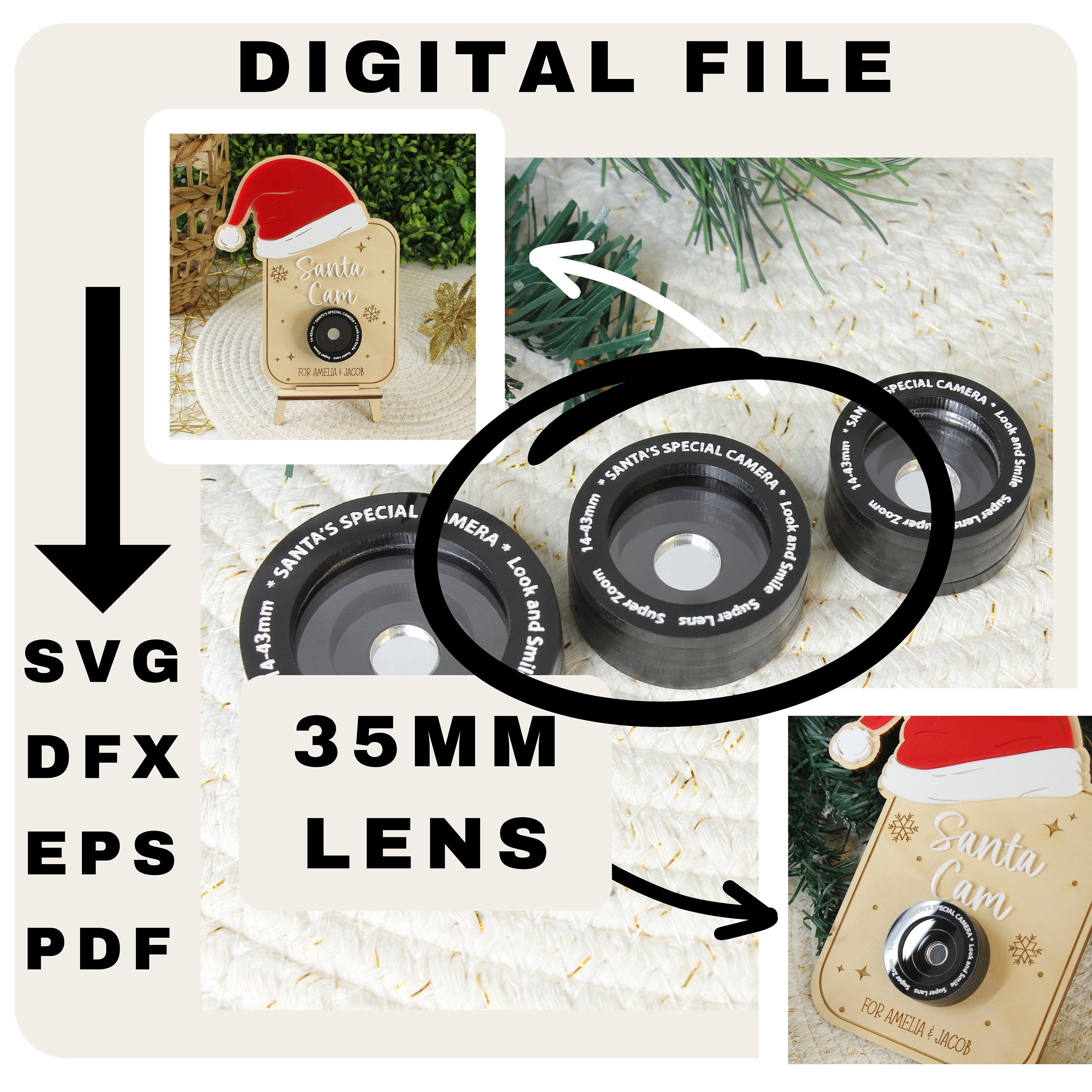 Santa Cam Lens SVG | Camera Lens Svg | Santa Cam SVG | Christmas SVG ...