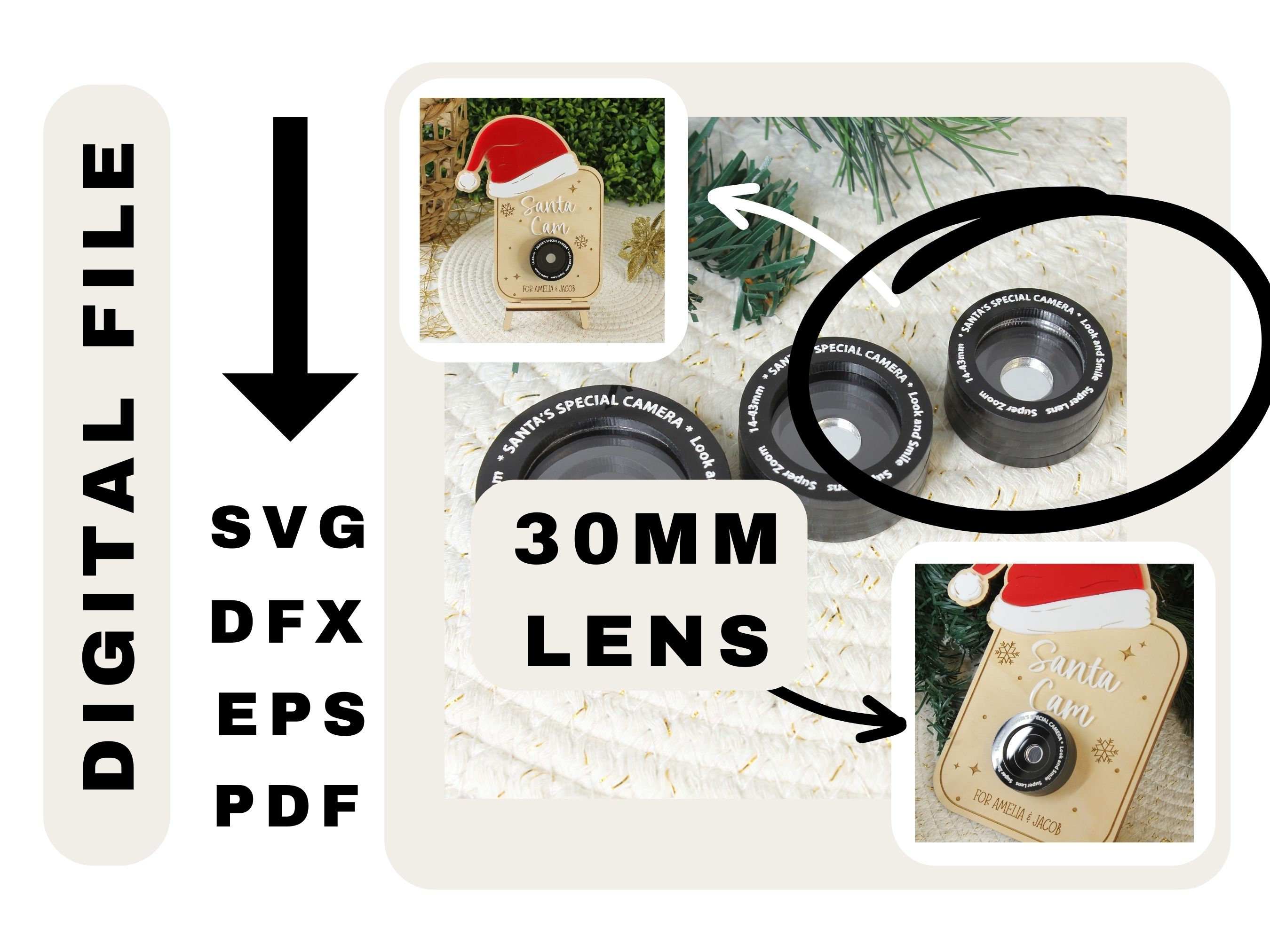 Santa Cam SVG | Santa Cam Lens | Santa Cam Lens SVG | Christmas SVG ...