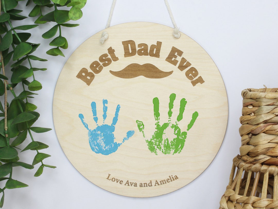 Handprint Plaque Handprint for Grandpa Handprint for Dad Gift for Him ...