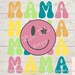 Retro Mama Smiley Face Png, Vintage Mama Png, Winking Smiley Face Png ...