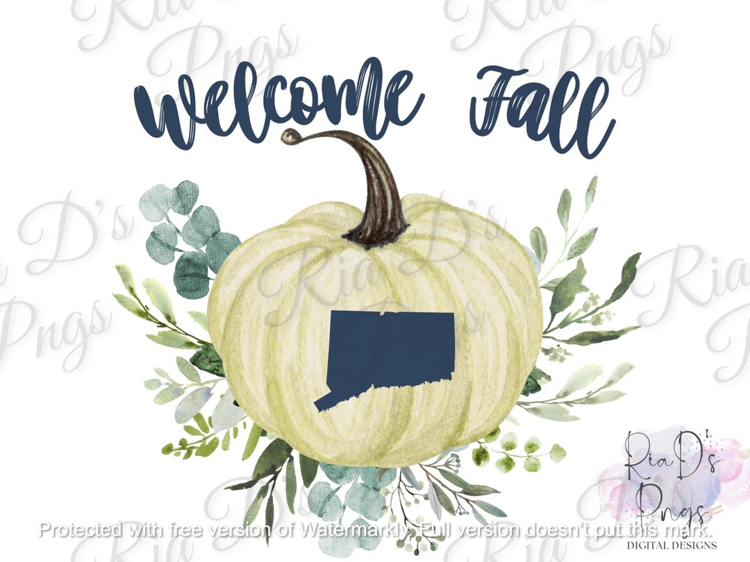 Connecticut Fall Png, Fall Png, Autumn Png, Digital Download, Pumpkin ...