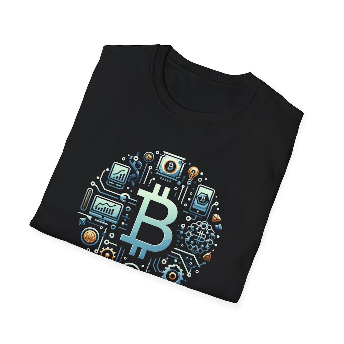 Bit Connection Crypto unisex Softstyle T-shirt, Black T-shirt, Funny ...