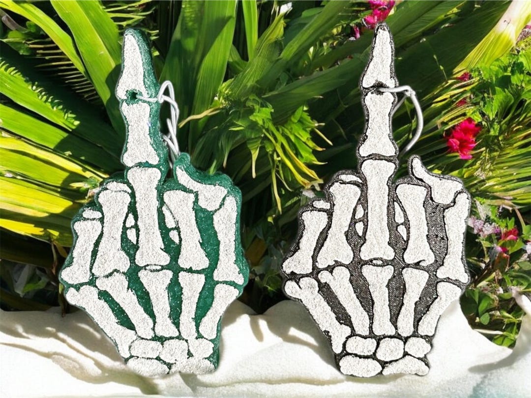 Skeleton Middle Finger Freshies - Etsy