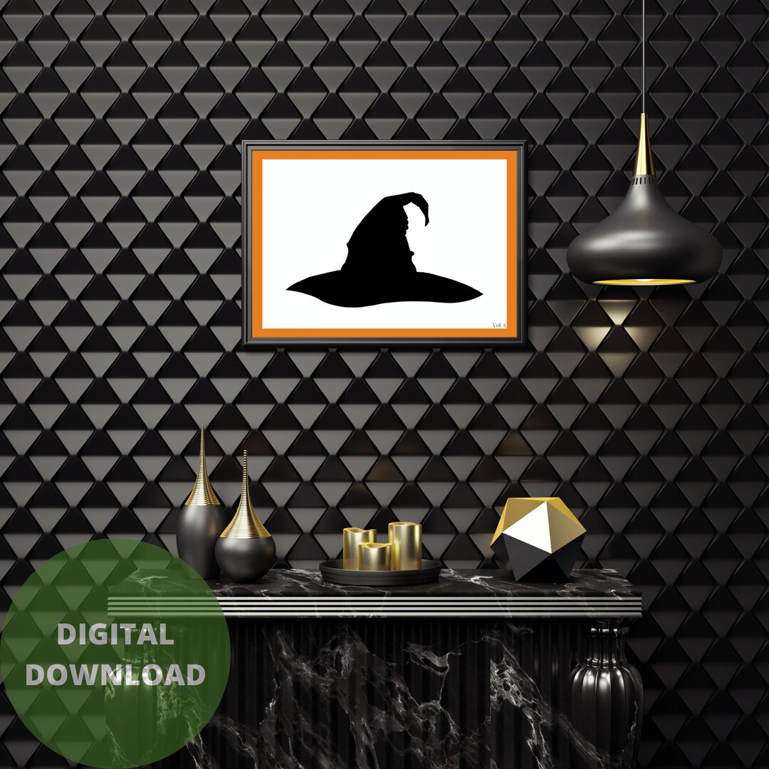 Minimal Halloween Vol.5 Wall Art Print, Witch's Hat, Trick or Treat ...