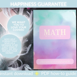 Editable Binder Cover and Spine Set of 75, Personalized Binder Cover ...