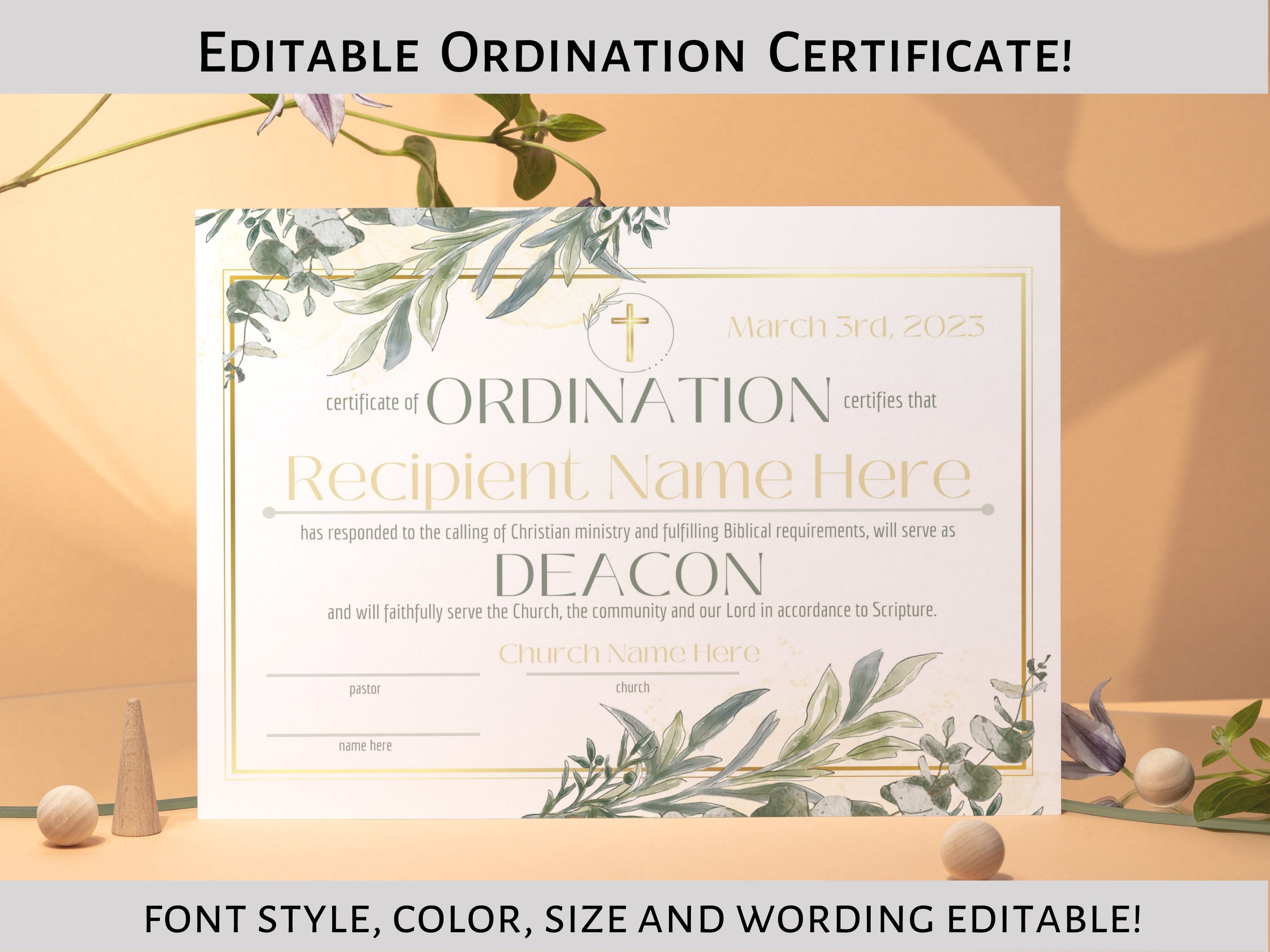 Ordination Service Bulletin