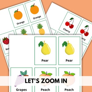 Printable Eat the Rainbow Memory Game Fruit Edition | Matching Game ...