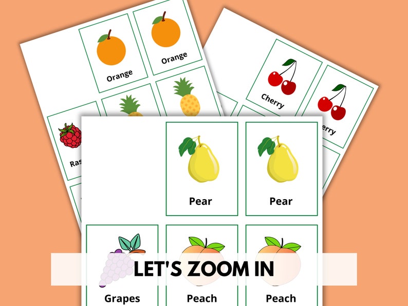 Printable Eat the Rainbow Memory Game Fruit Edition | Matching Game ...