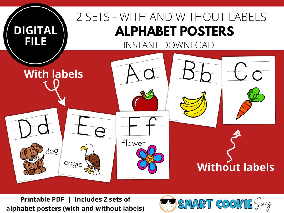 ABC Alphabet Poster Set | Fun Modern Artwork | Elementary | Special Ed ...