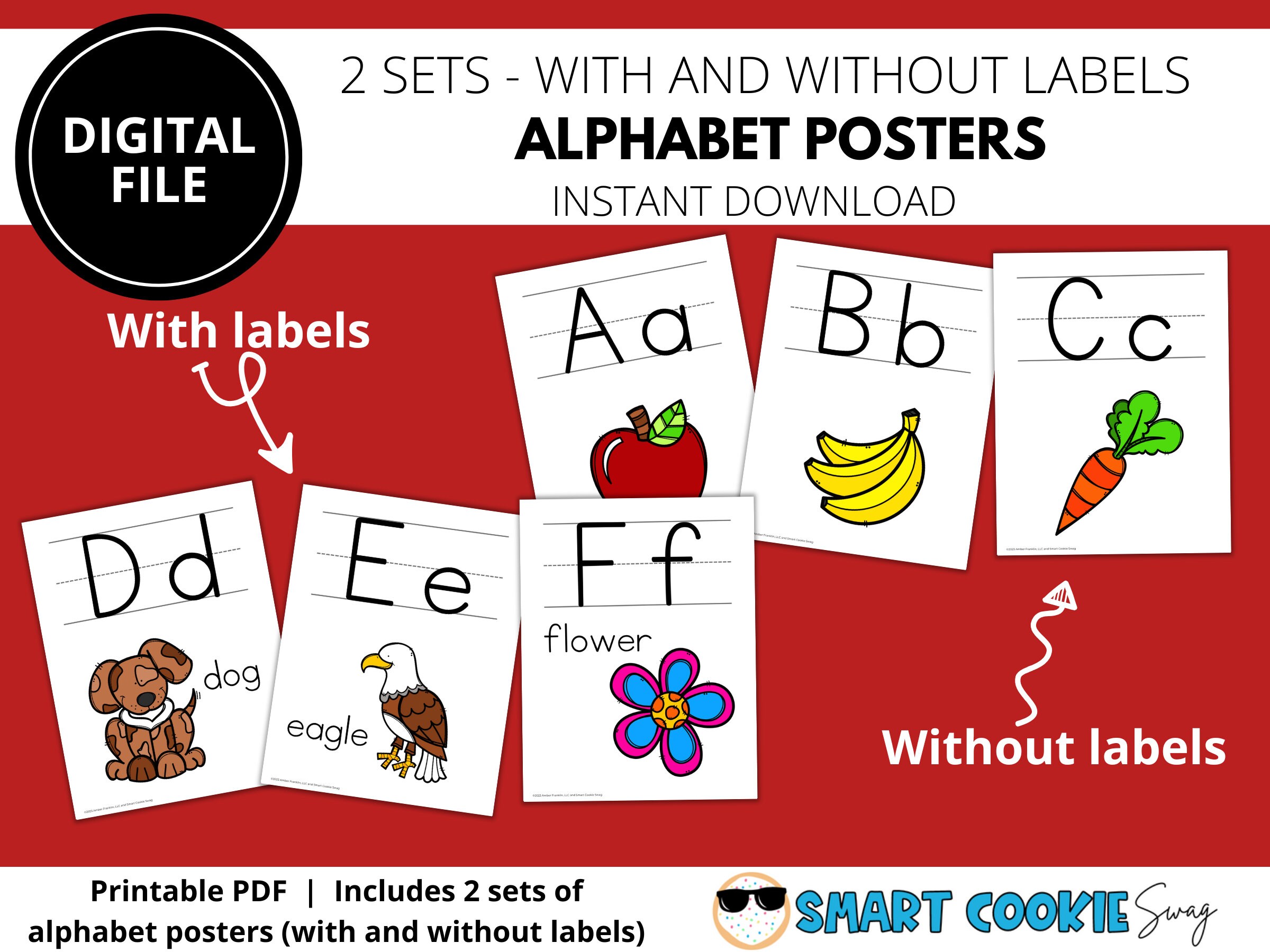ABC Alphabet Poster Set | Fun Modern Artwork | Elementary | Special Ed ...