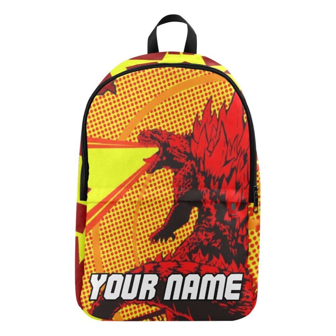 Godzilla Backpack Custom School Bag With Name. Students - Etsy