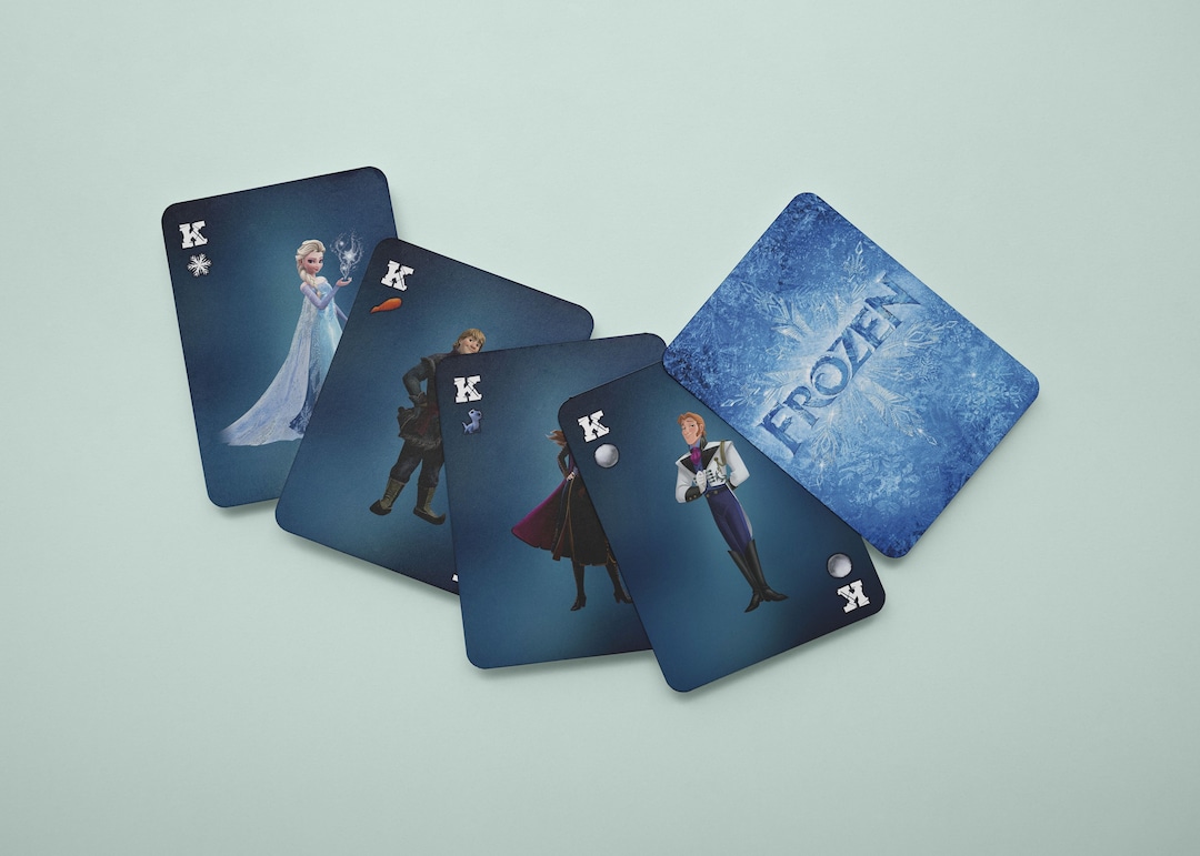 Frozen Playing Cards Deck Anna Elsa Poker Cards Custom - Etsy