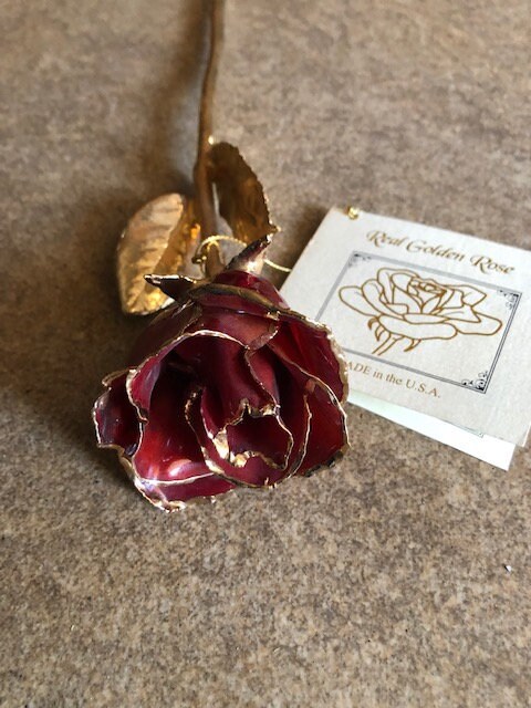 Real Golden Rose 24k- Vintage - Etsy