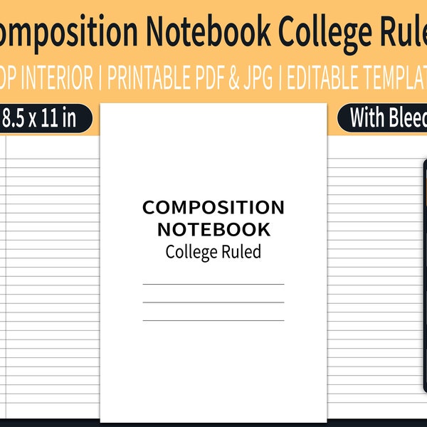 College Ruled Notebook - Etsy