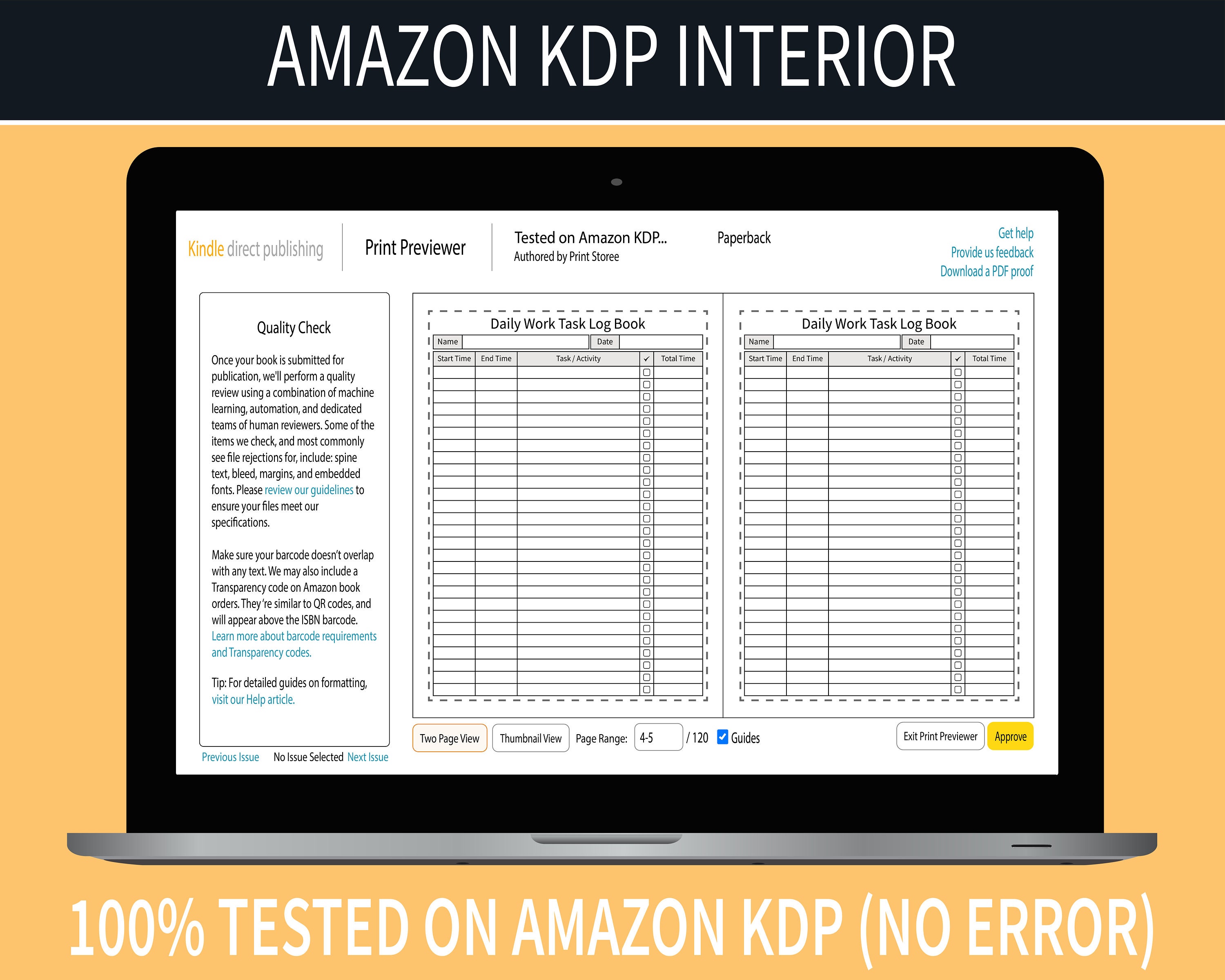 Daily Work Task Log Book KDP Interior Time Management Tracker for ...
