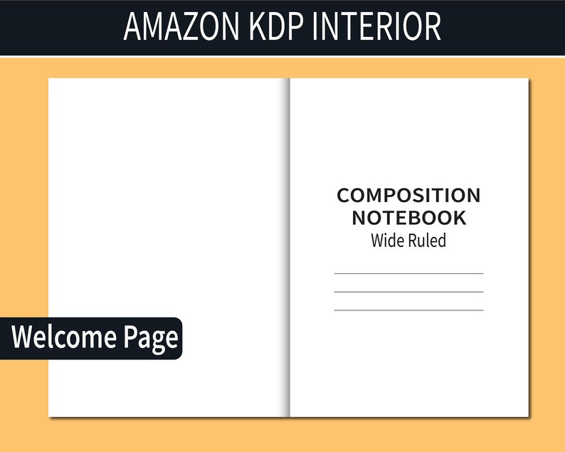 Composition Notebook Wide Ruled KDP Interior Lined Wide Ruled ...