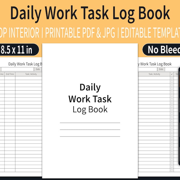 Task Log Employee - Etsy