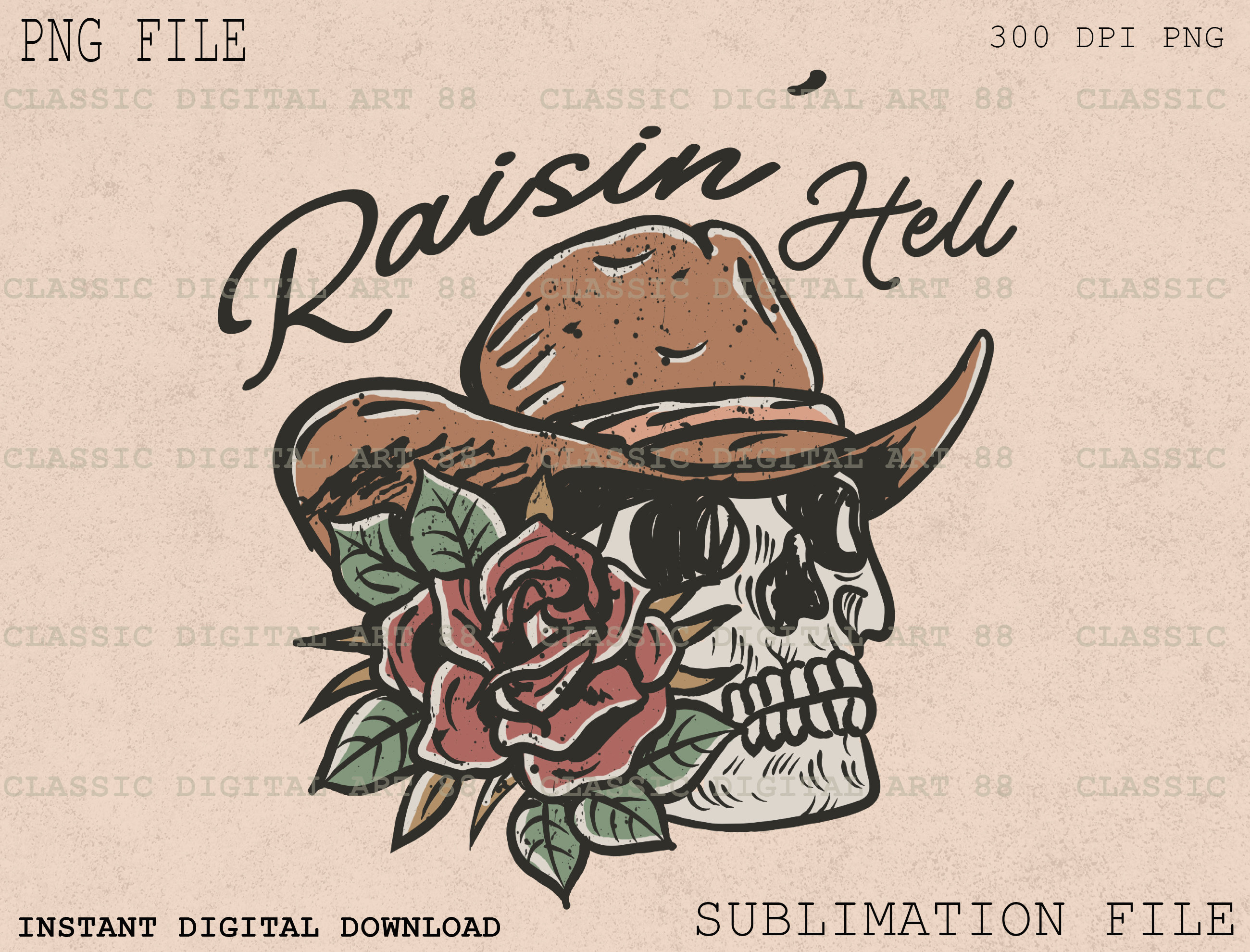 Retro Raise Hell Cowboy Skull Png, Cowboy Skull Sketch Png, Western Png ...